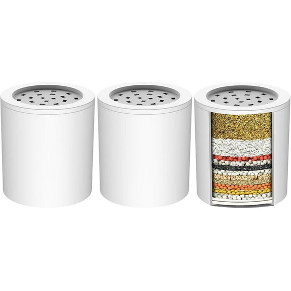 20 Sta Shower Filter Cartrid for Hard Water Showerhead Filters - 3 Pack ...