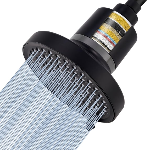 20 Stage Filtered Shower Head - High Pressure Rain Shower Filter for ...