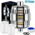 ZFITEI 20-Stage Shower Filter, Reduces Chlorine, Fluoride, Heavy Metals ...