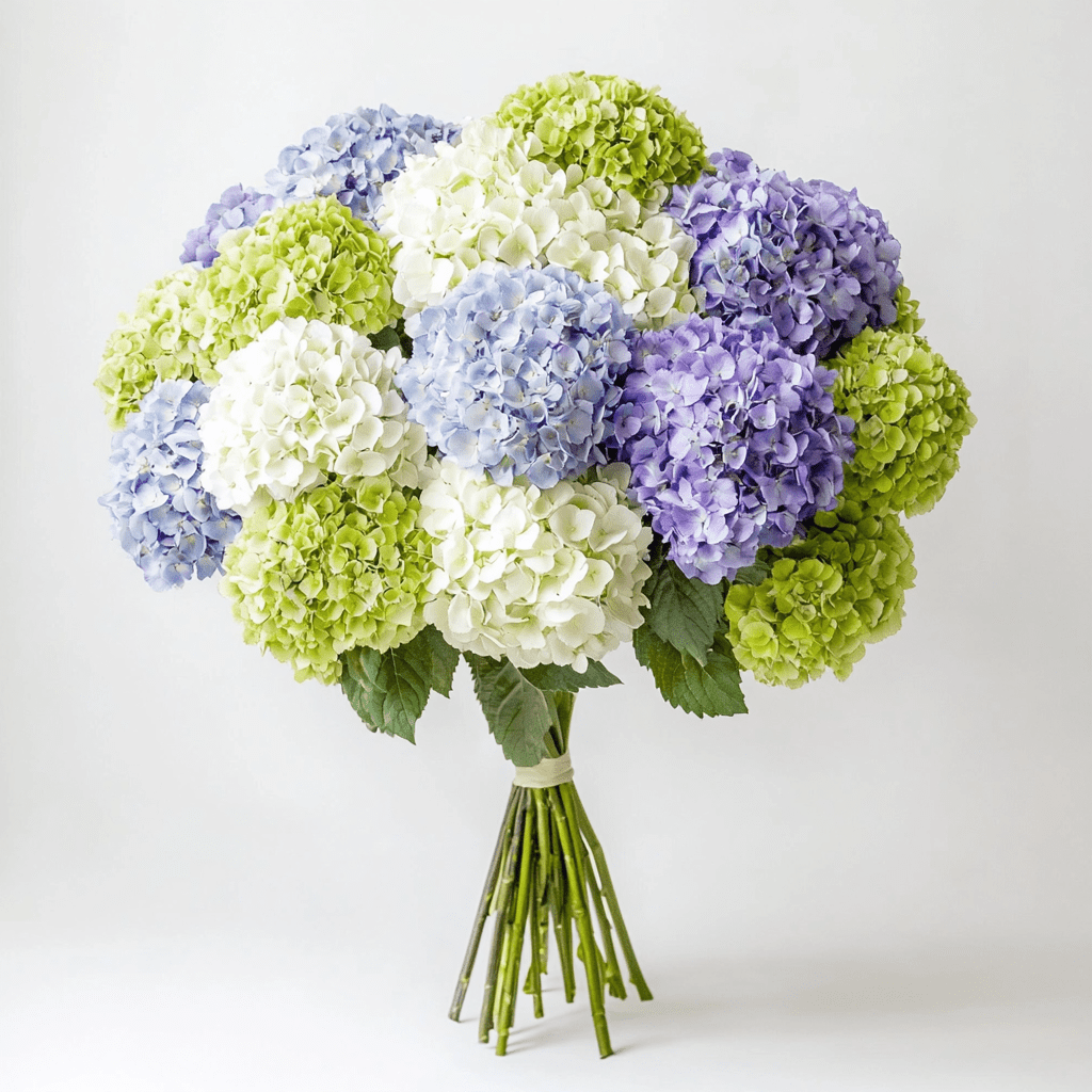 Globalrose Fresh Cut Flowers 20-Count Assorted Color Hydrangeas in 19 ...