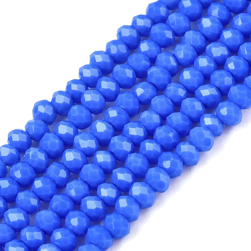 20 Strand Opaque Solid Color Imitation Jade Glass Beads Strands ...