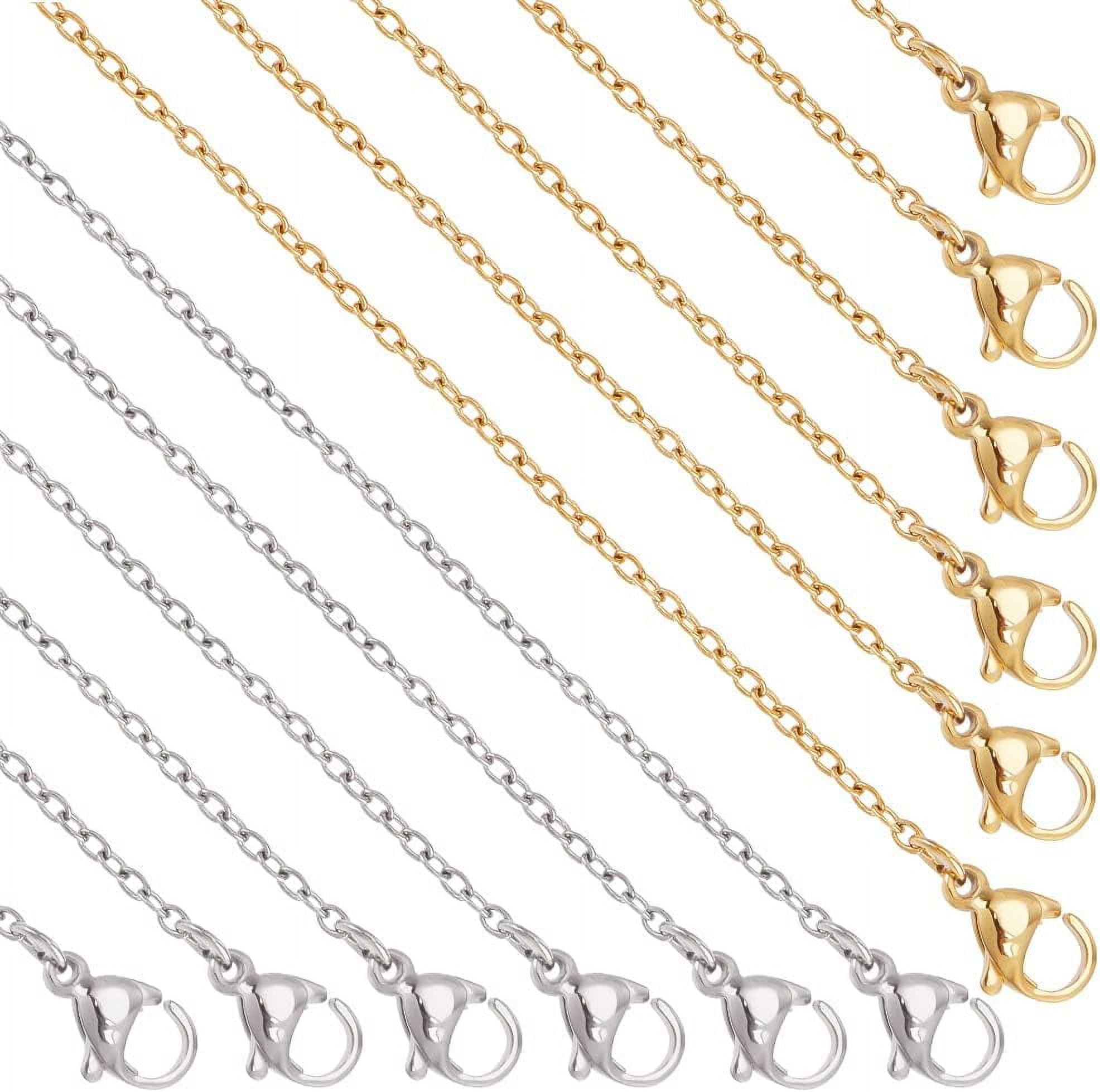 20 Strands 17.7/19.7 Inch 304 Stainless Steel Necklace Chains 1.5/2mm ...