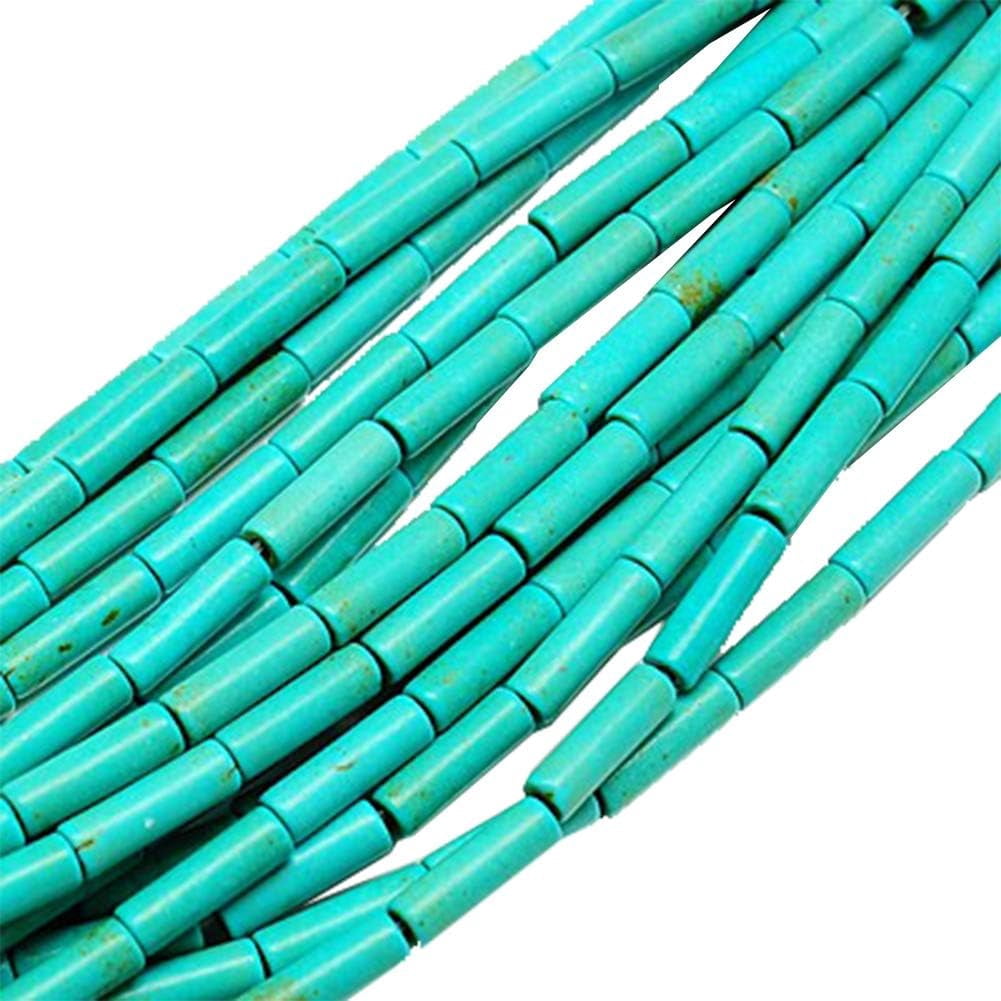 20 Strands 4x13mm Turquoise Color Turquoise Beads Strands Column Shape ...