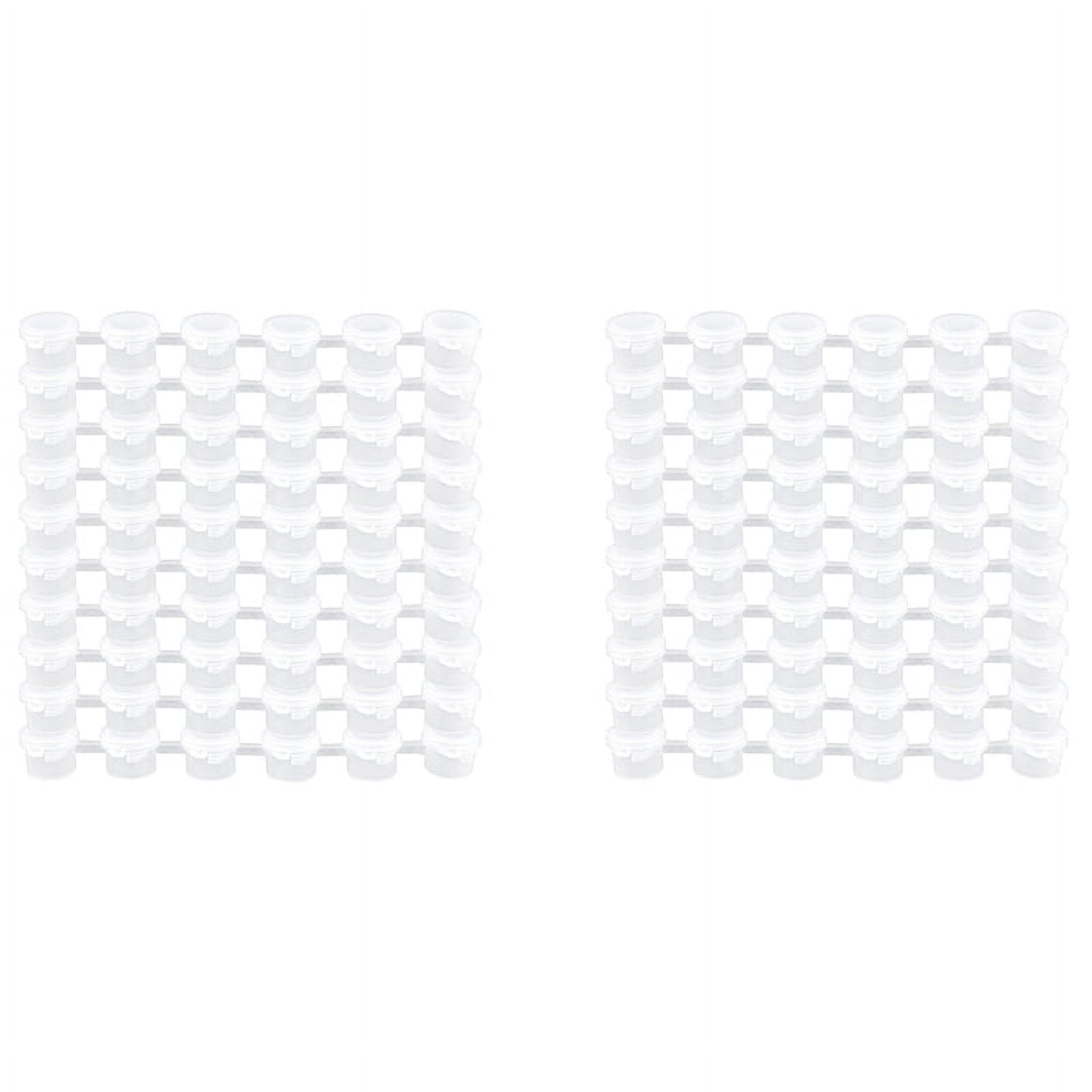 20 Strips 120 Pots Empty Paint White Cup Strip Storage Containers ...