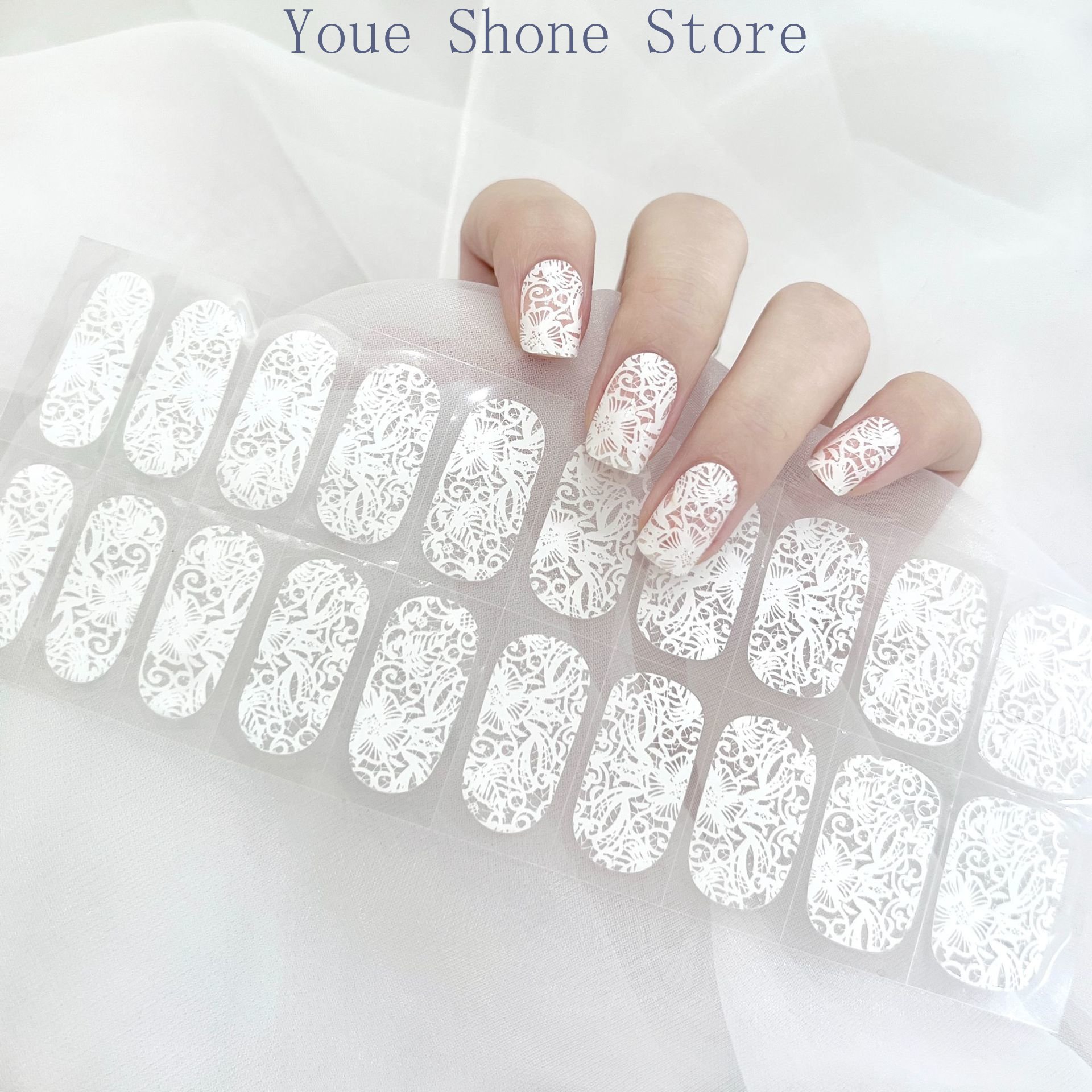 20 Strips 3D Nail Sticker Decoration DIY Waterproof Nail Wrap Self ...