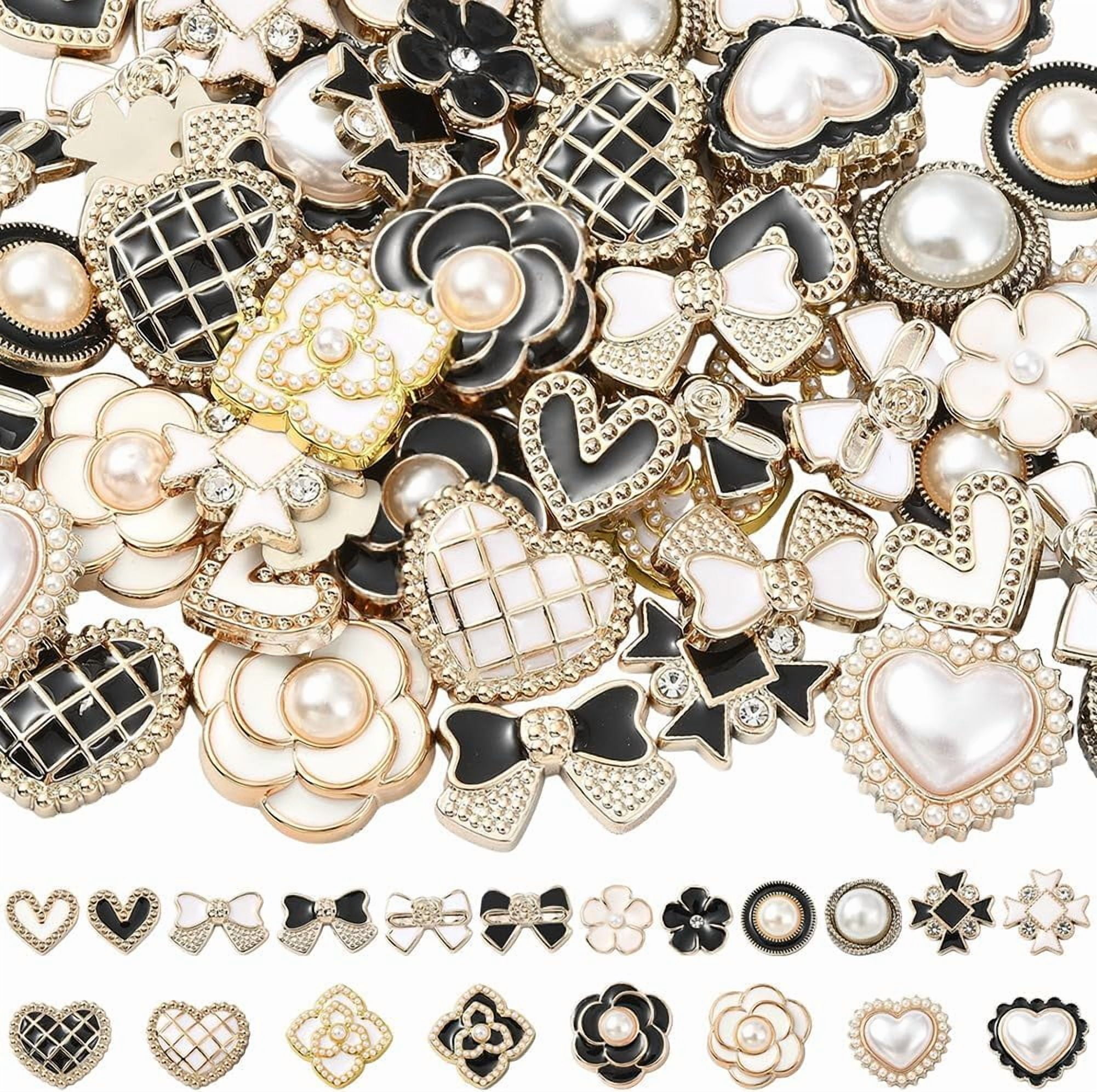 20 Styles 80Pcs Heart Cabochons Resin Flower Cabochons Bulk Small Cute ...