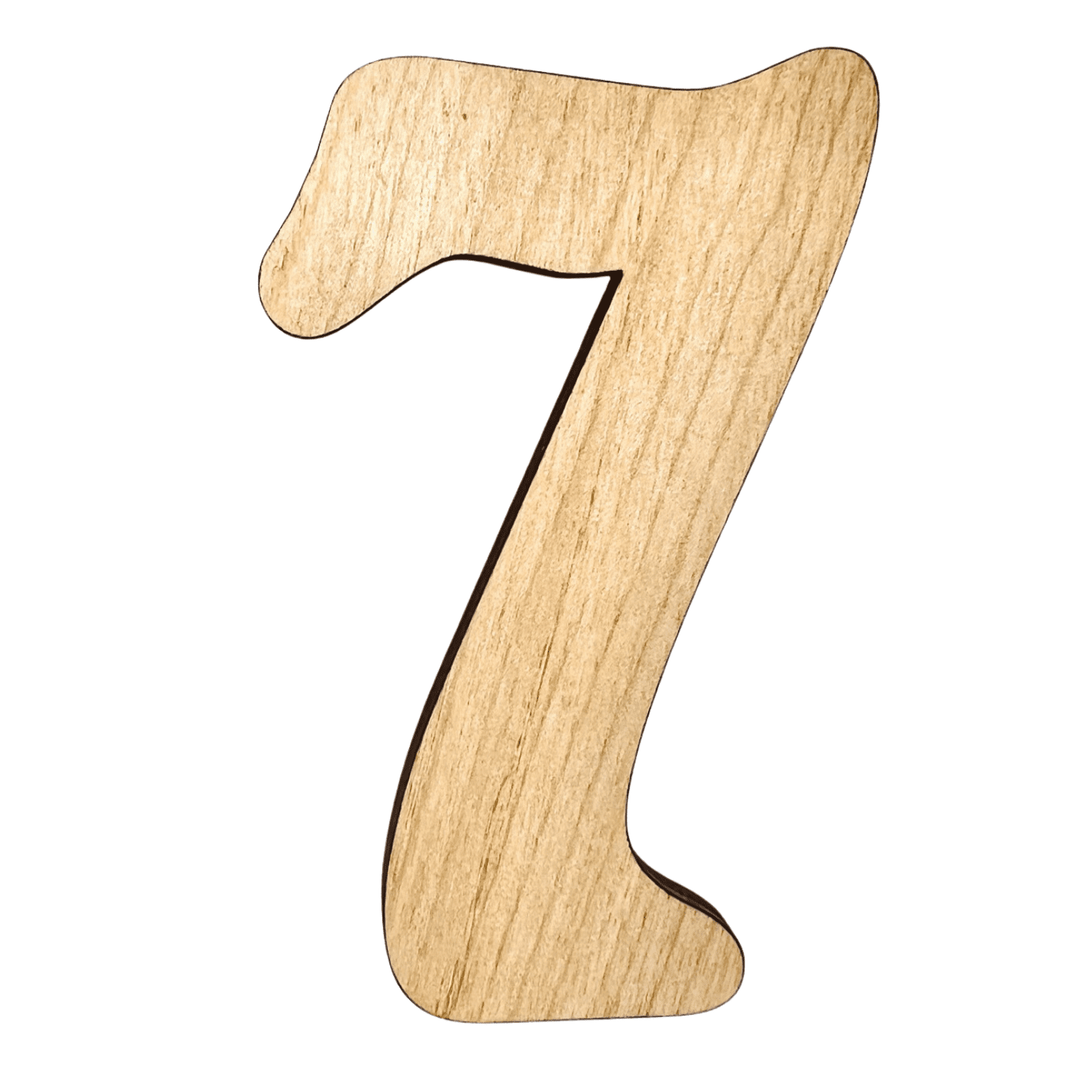 20" Tall Birch Plywood Number 7 | 1/4" Thick | Krafty Supply Letters ...