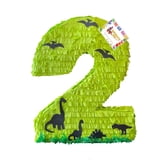 20” Tall Handcrafted Number Two Pinata Dinosaur Theme T Rex Dino Green ...