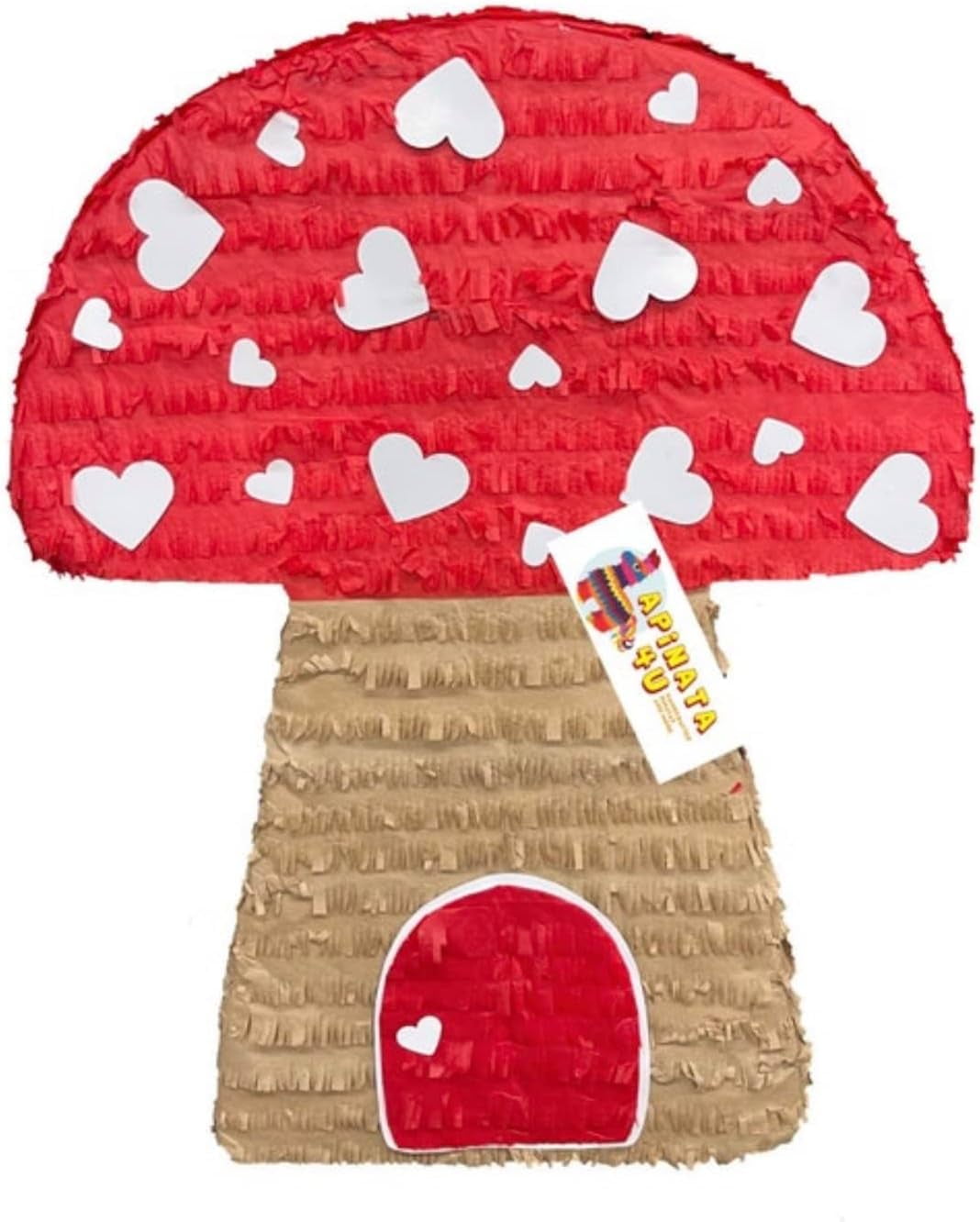 20" Tall Mushroom Pinata Red & White Hearts Valentine’s Day Birthday ...