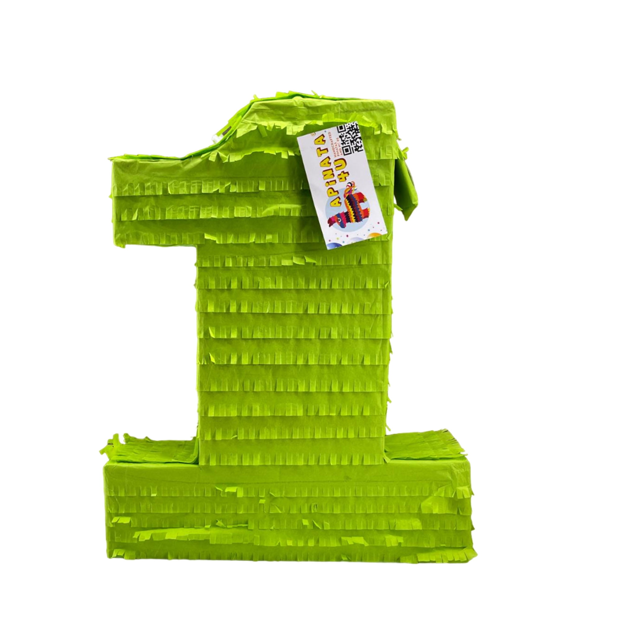 20" Tall Solid Bright Green Number One Pinata First Birthday Pinata ...