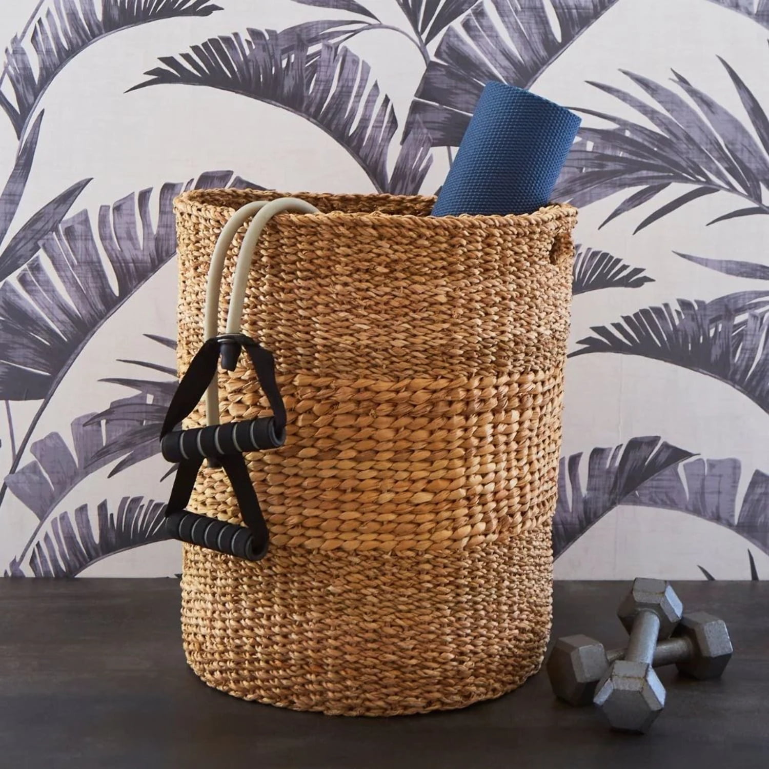 20" Tall Storge Cylinder Rope Basket - Walmart.com