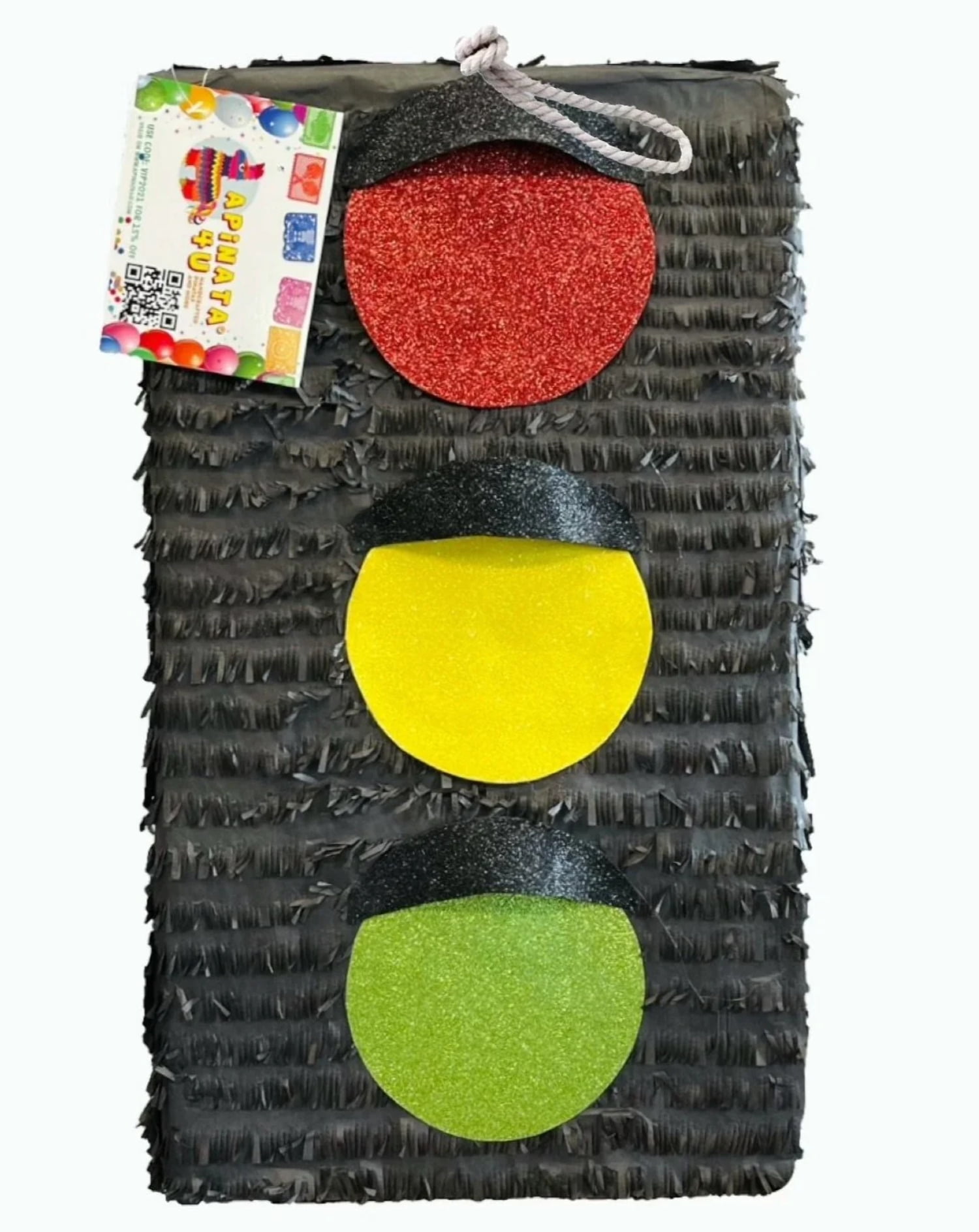 20" Tall Traffic Light Pinata Red Yellow Green Light Stop Sign Happy ...