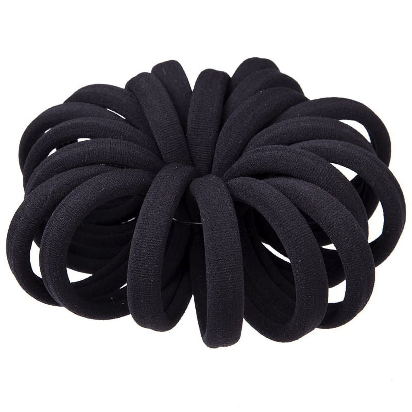 (20 Thick Black Hair Loops)-Elastic Hair Band, No , Elastic Large ...