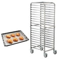 20-Tier Aluminum Commercial Bun Pan Rack with Brake Wheels, Speed ...