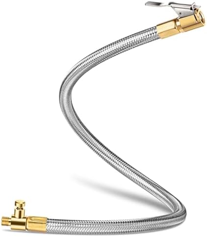 20'' Tire Inflator Extension Hose Adaptor with Quick Release, Clip-On ...