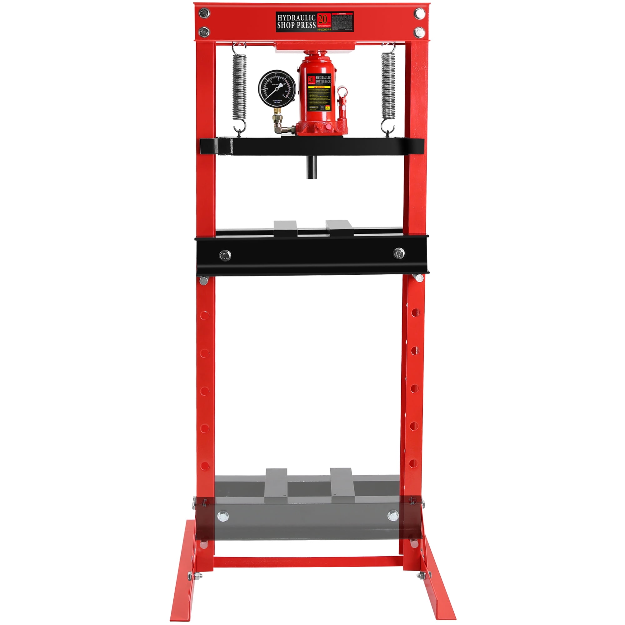 20 Ton Hydraulic Shop Floor Press with Adjustable Working Table - Steel ...