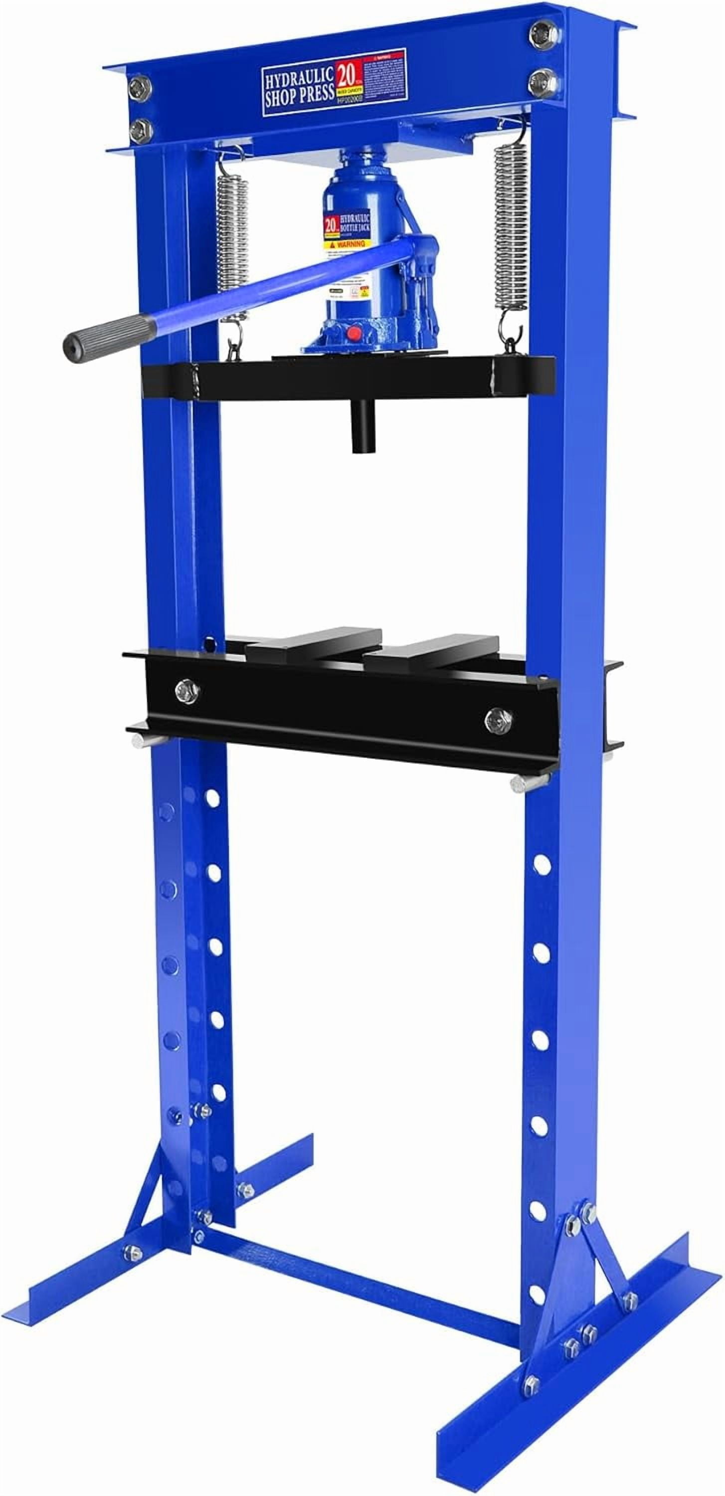 20 Ton Hydraulic Shop Press, Heavy-Duty H-Frame Bearing Press with ...