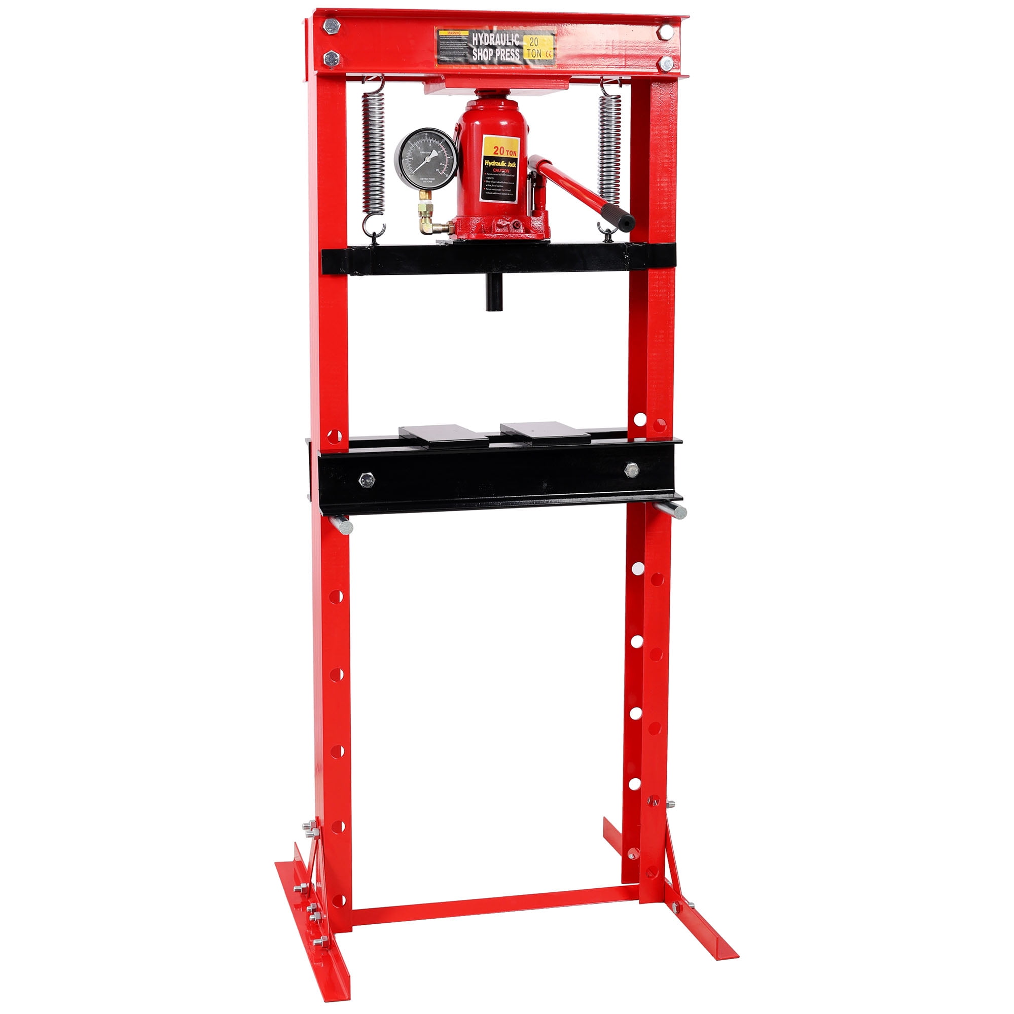 20 Ton Hydraulic Shop Press with Gauge, 44,000 LB Capacity Steel Frame ...