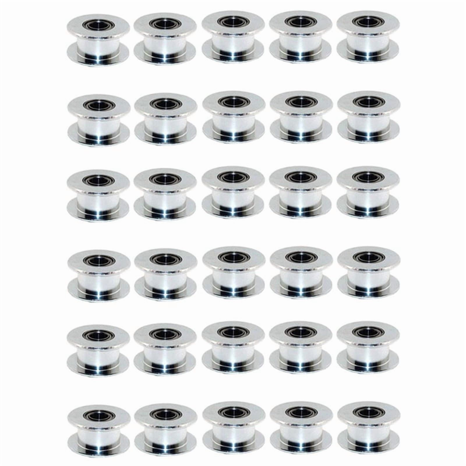 20 Toothless Bore 5mm Aluminum Timing Belt Idler Pulley for 3D Printer ...
