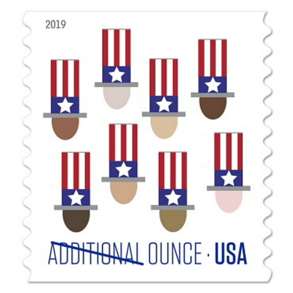 USPS Patriotic Uncle Sam Hat Postage Stamps 20 Forever Additional Ounce ...