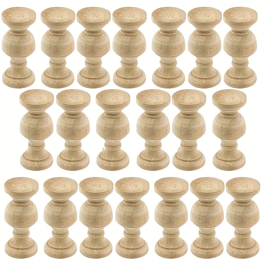 20 Unfinished Wooden Spindles for Crafts, Wooden Spindles for DIY ...