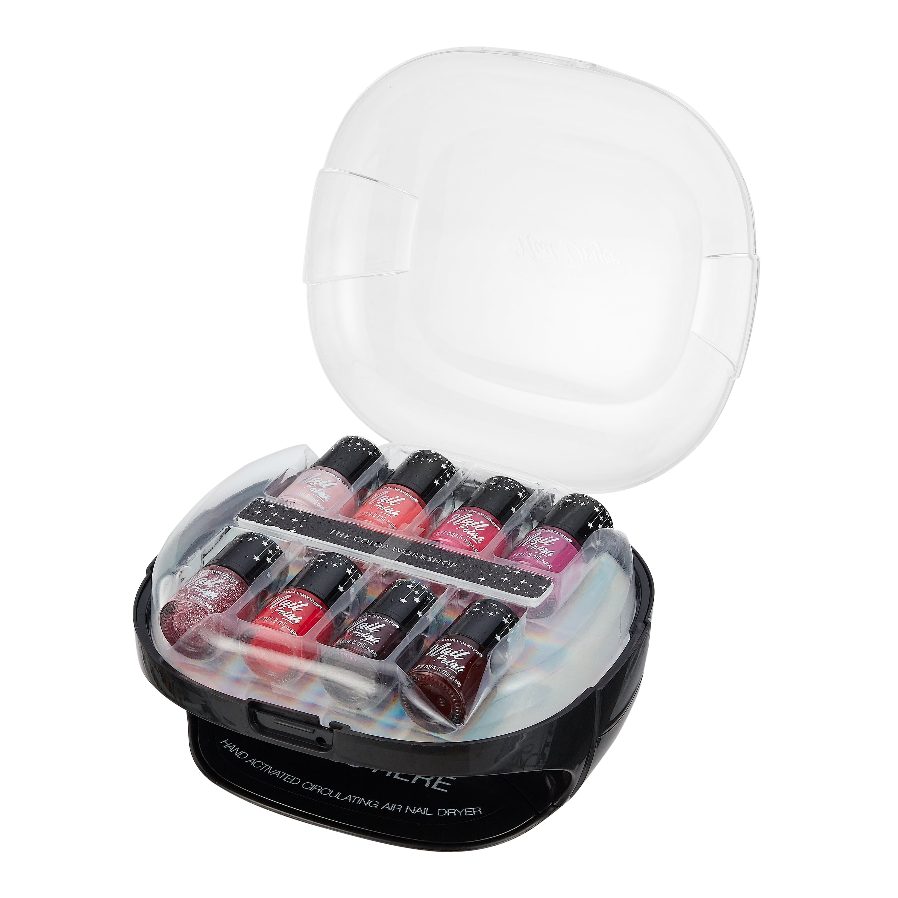 ($20 Value) The Color Workshop Nail Polish Gift Set with Nail Dryer, 9 ...