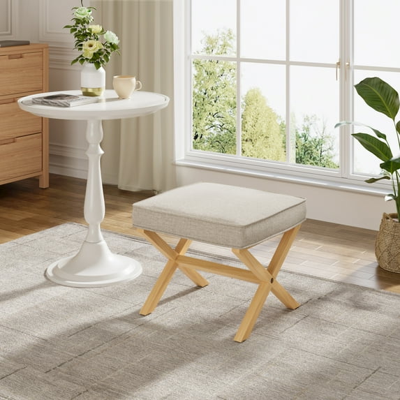 20" Vanity Stool Vanity Chair for Makeup Room, Foot Stool Ottoman Foot ...