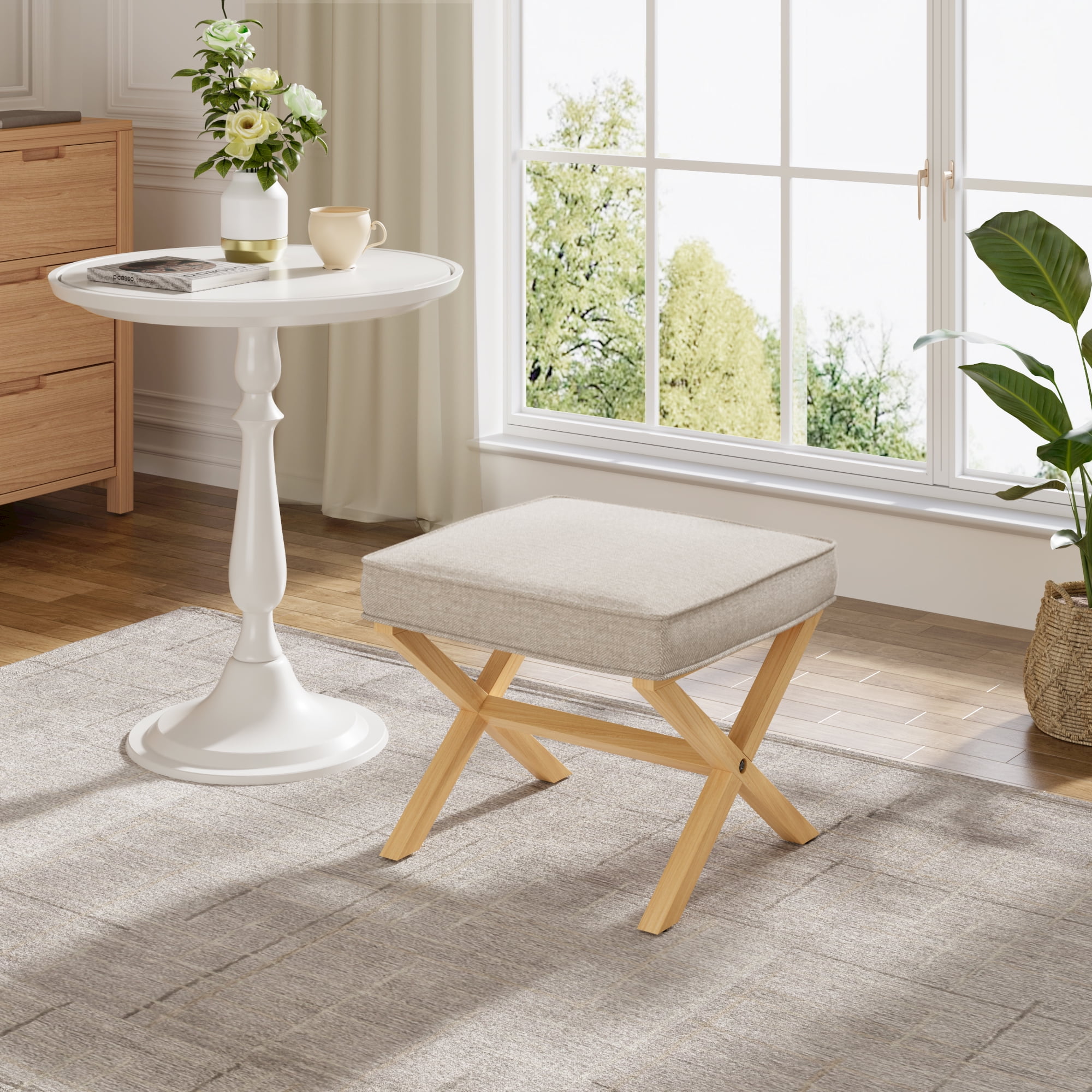 20" Vanity Stool Vanity Chair for Makeup Room,Foot Stool Ottoman Foot ...