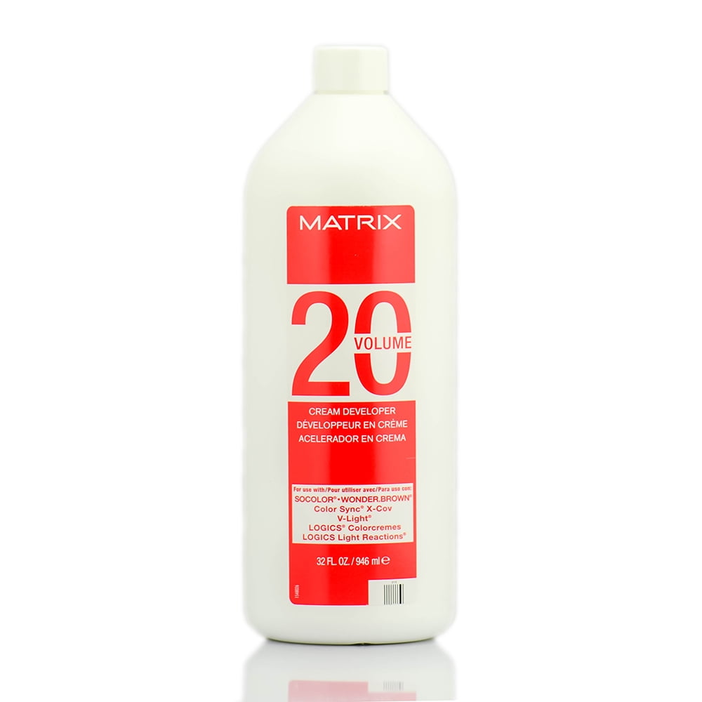{20 Volume - 32 oz} Matrix Cream Developer w/ SLEEKSHOP Hair Rat Tail ...