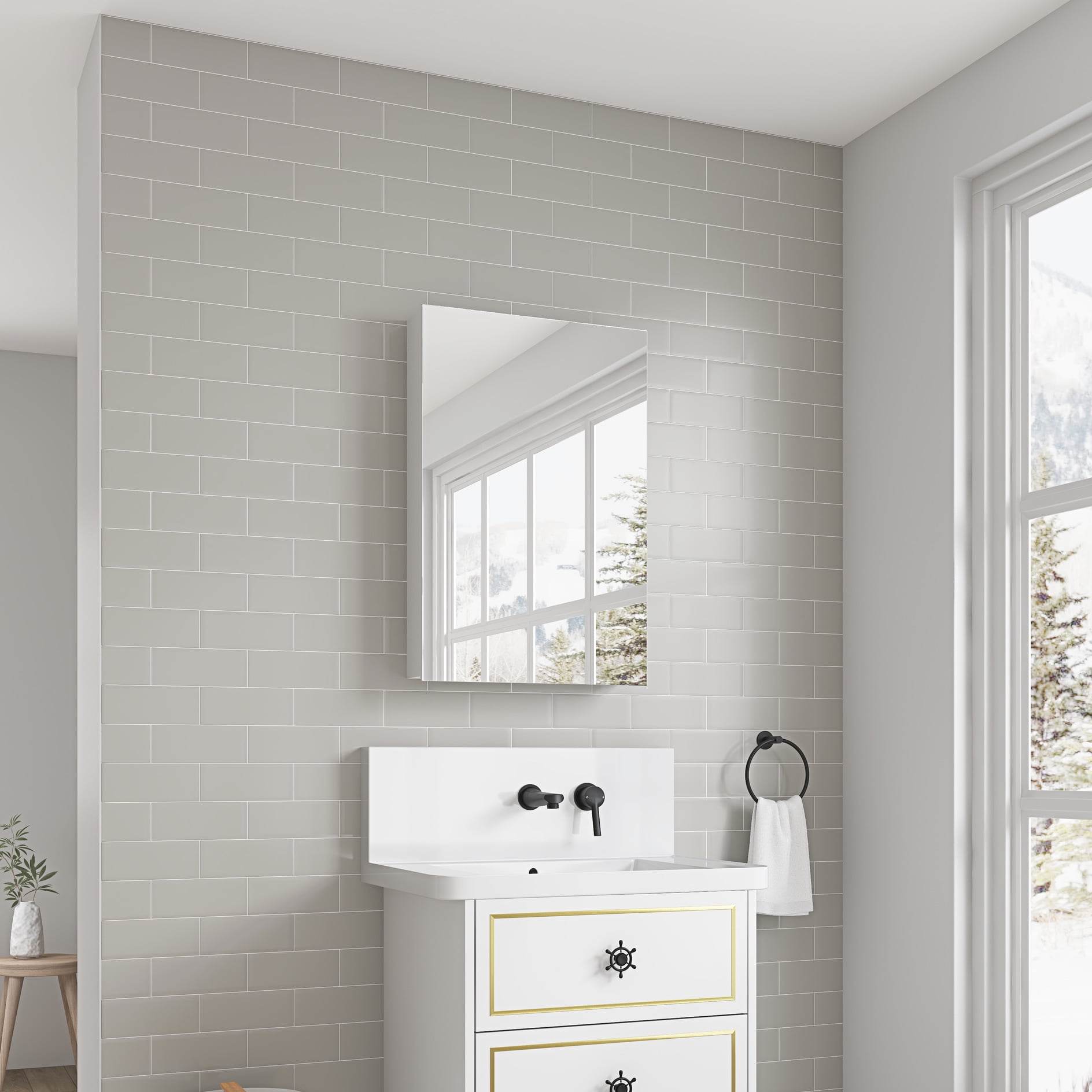 20'' W X 30'' H Bathroom Mirror Storage Cabinet - Beveled Edges, Ample ...