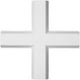 20"W x 2"P x 20"L Inner Cross Intersection for 5" Traditional Coffered ...