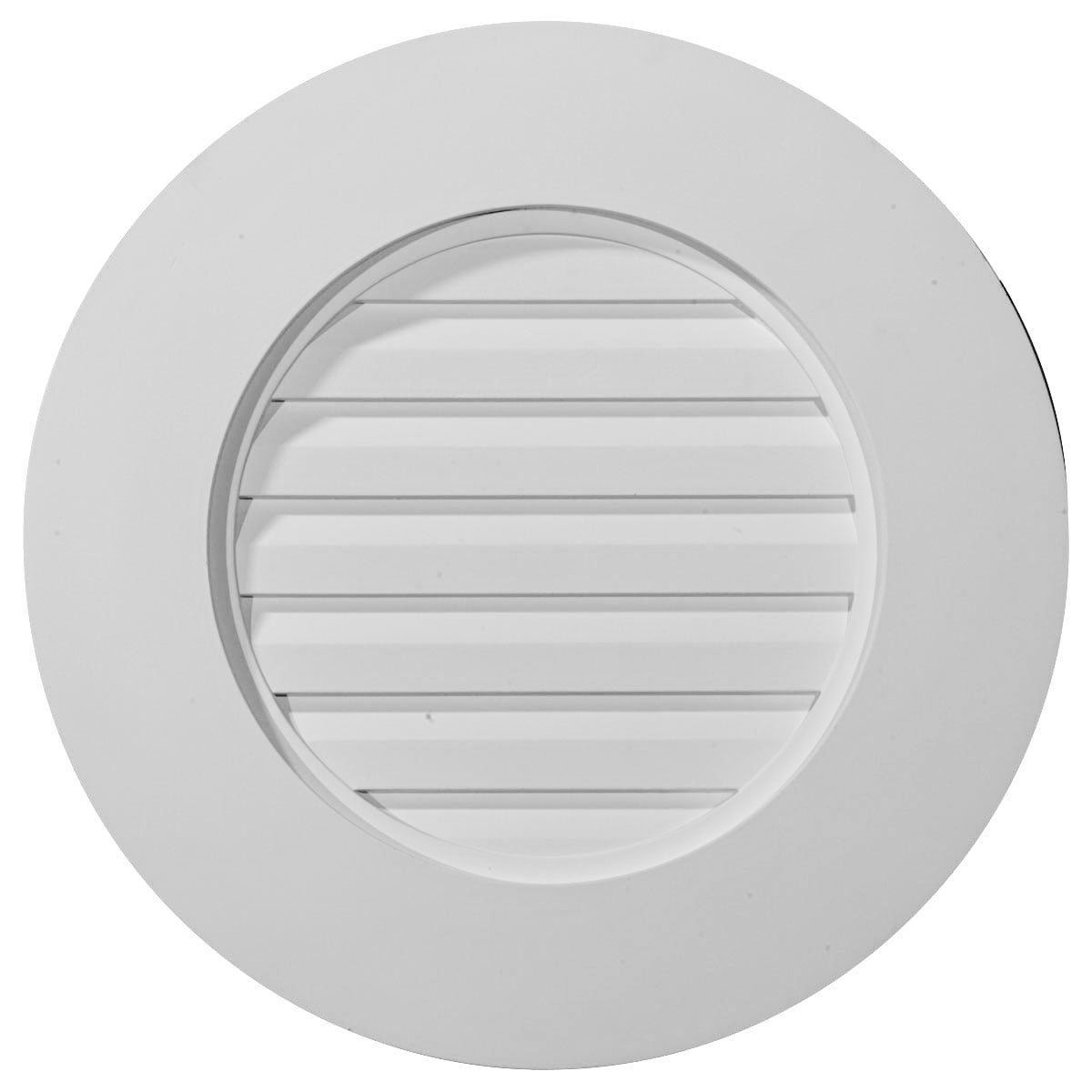 20"W x 20"H x 1 1/8"P, Round Gable Vent Louver, w/ Wide Trim ...