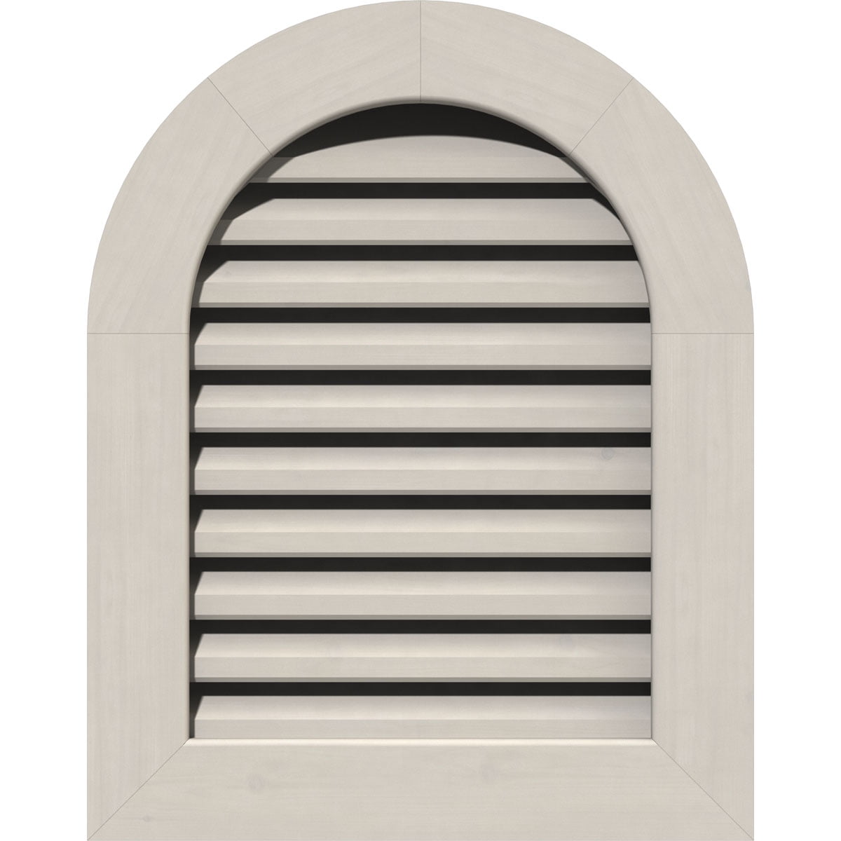 20"W x 30"H Round Top Gable Vent (25"W x 35"H Frame Size): Primed ...
