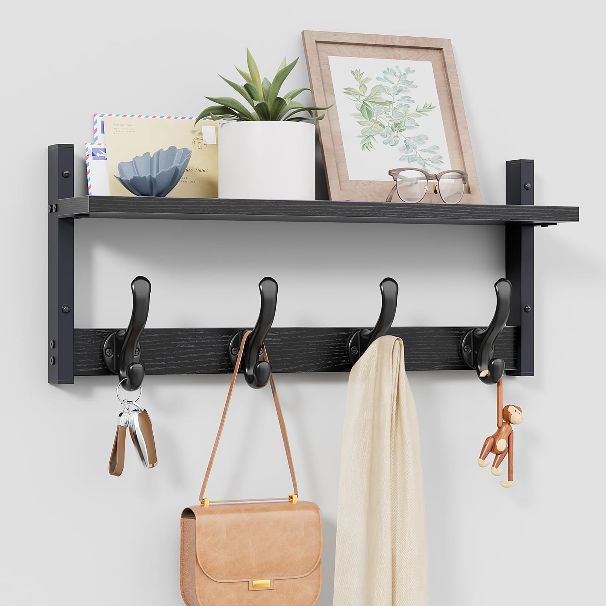 20" Wall Mounted Coat Rack - Walmart.com