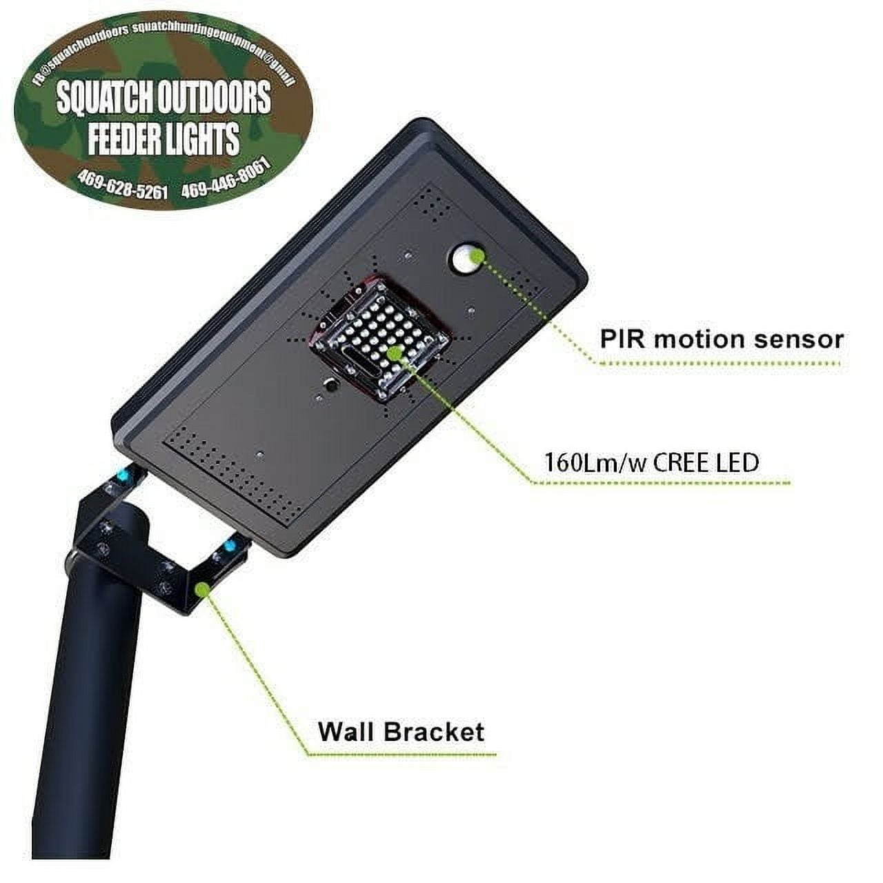 20 Watt 2000 Lumen Solar Powered Green Cree Led Hog Hunting Feeder ...