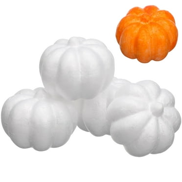 COUTEXYI 12 Pack White Plastic Artificial Pumpkins - Bulk Decorative ...