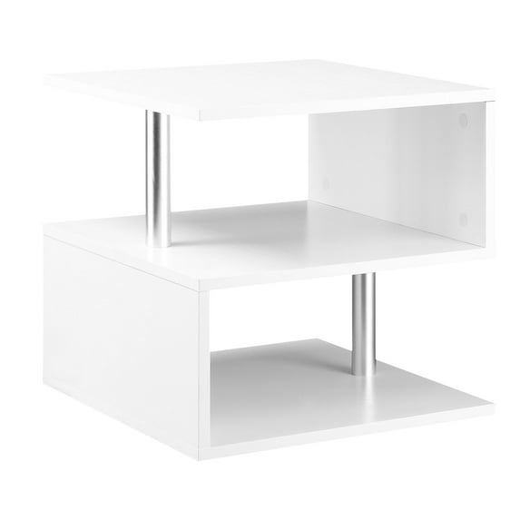 Easy to Clean & Lightweight - 20" White End Table for Living Room ...