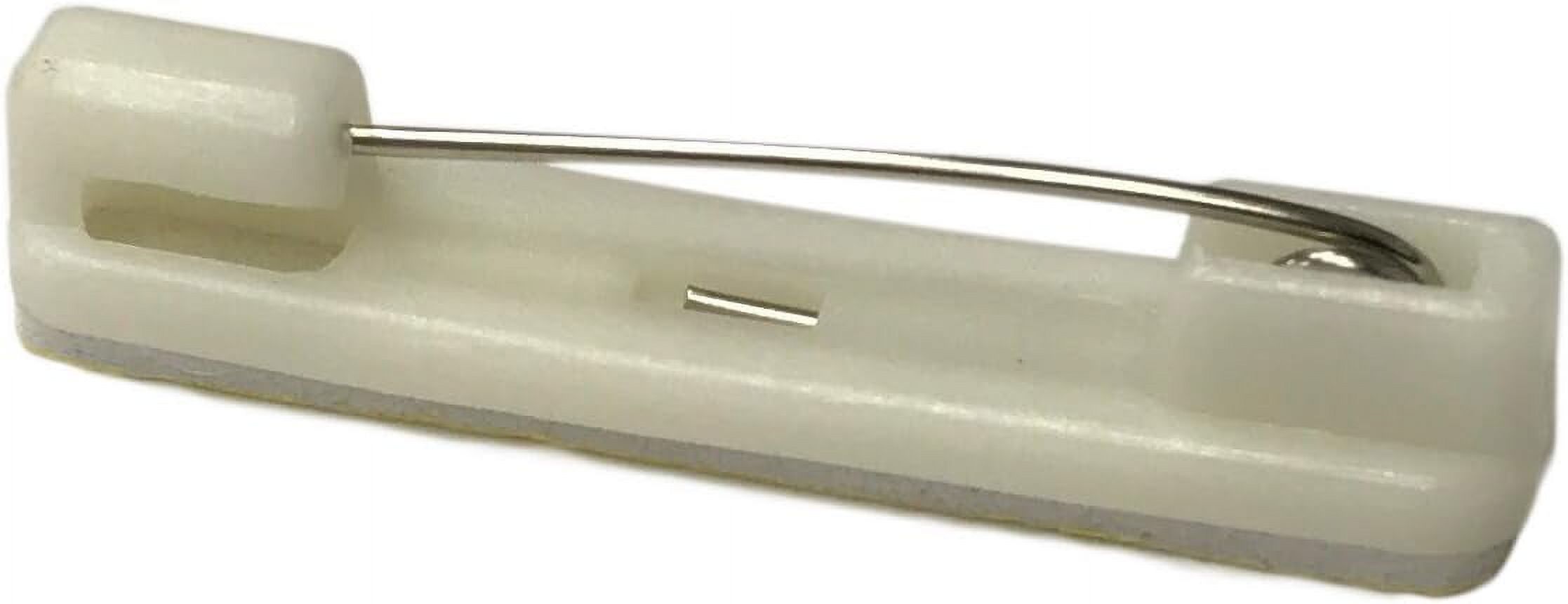 20 White Safety Pin Bar w/Adhesive ID Badge Crafts - Walmart.com
