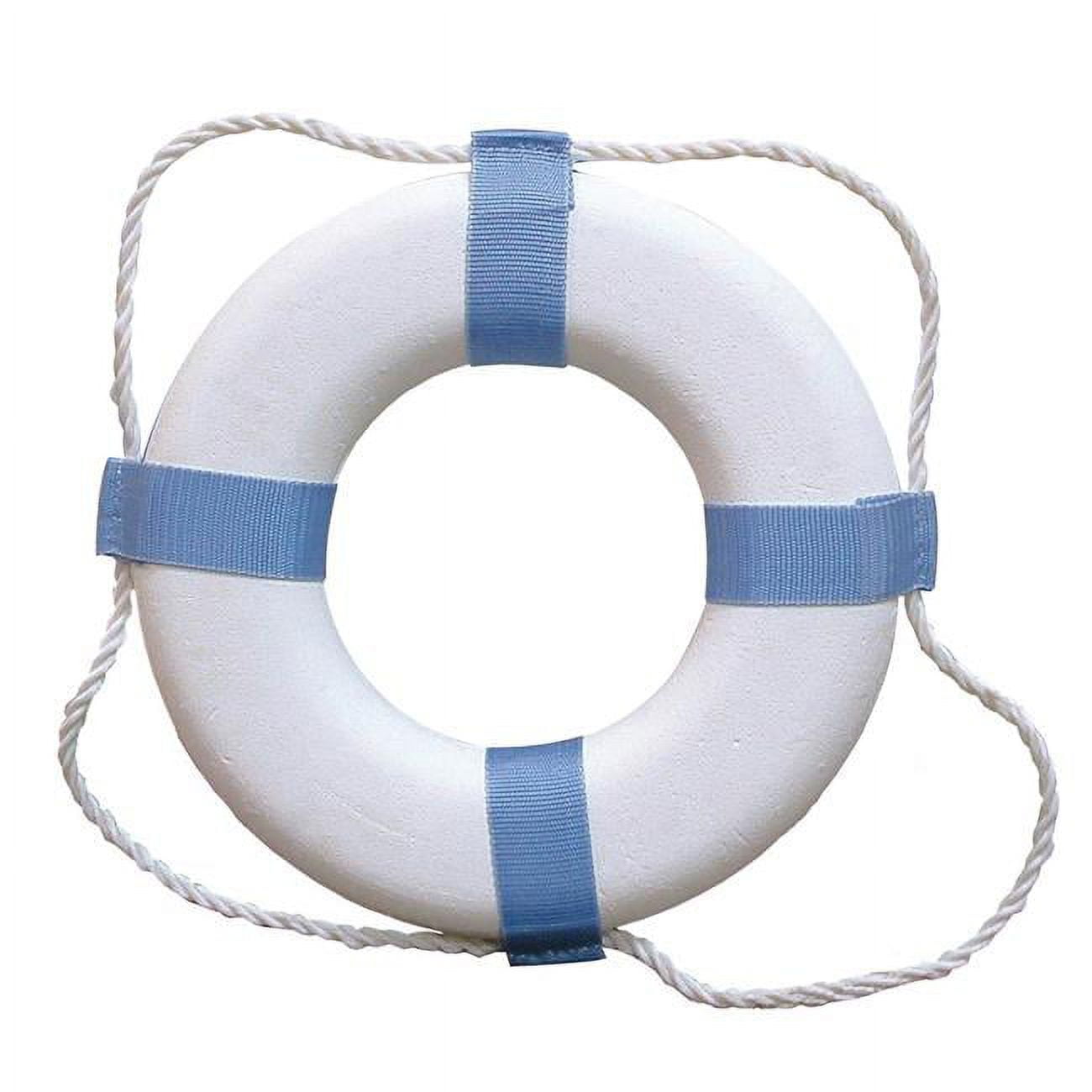 20" White and Blue Decorative Ring Buoy - Walmart.com