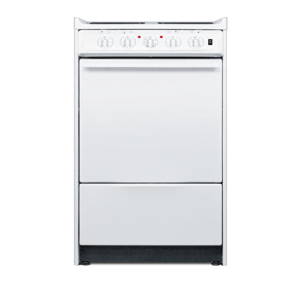 Summit Single Electric Kitchen Stove, 20 in. Wide Slide-in Style Coil ...