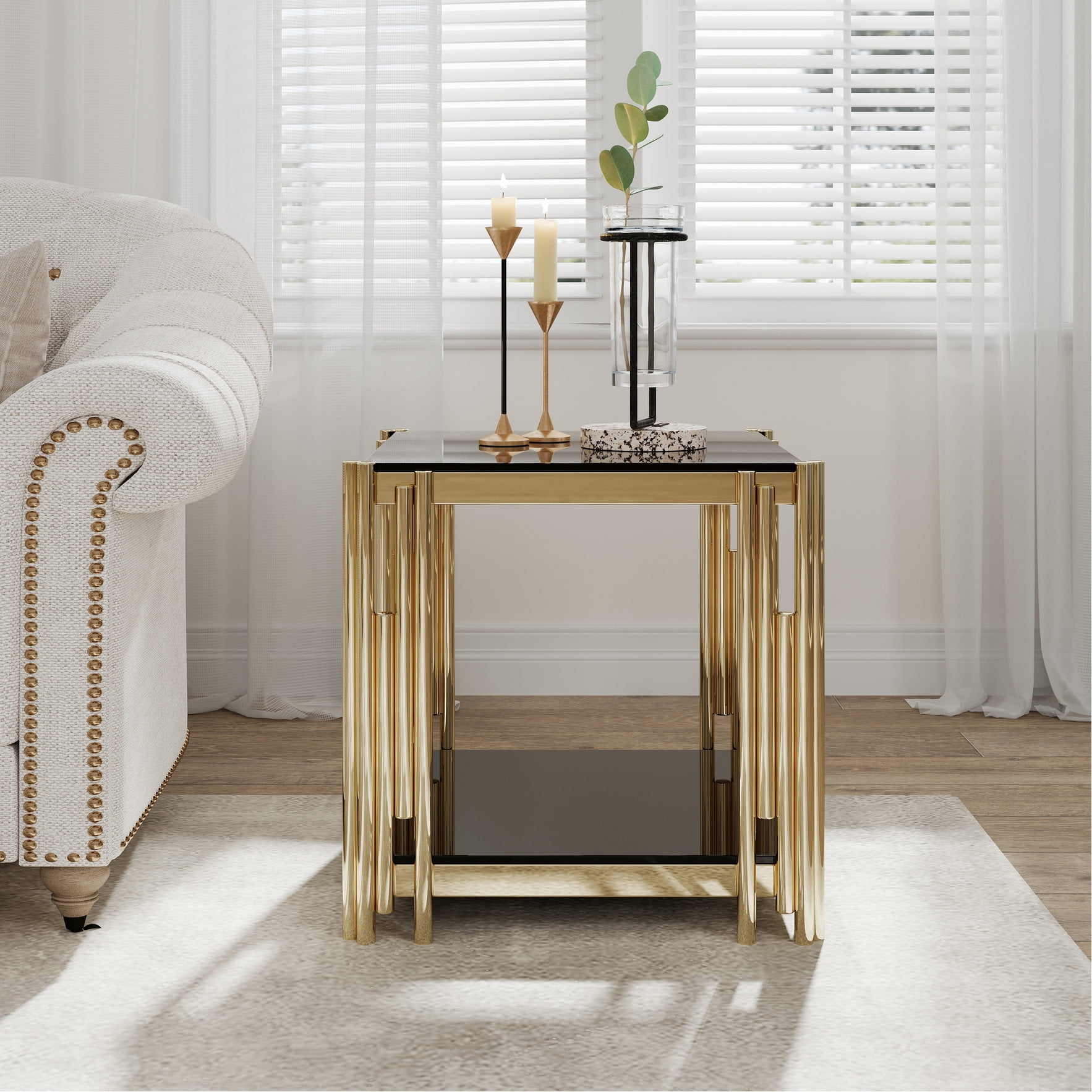 20" Wide - Serve Canapes & Beautify Space - Living Room - Easy Wipe ...