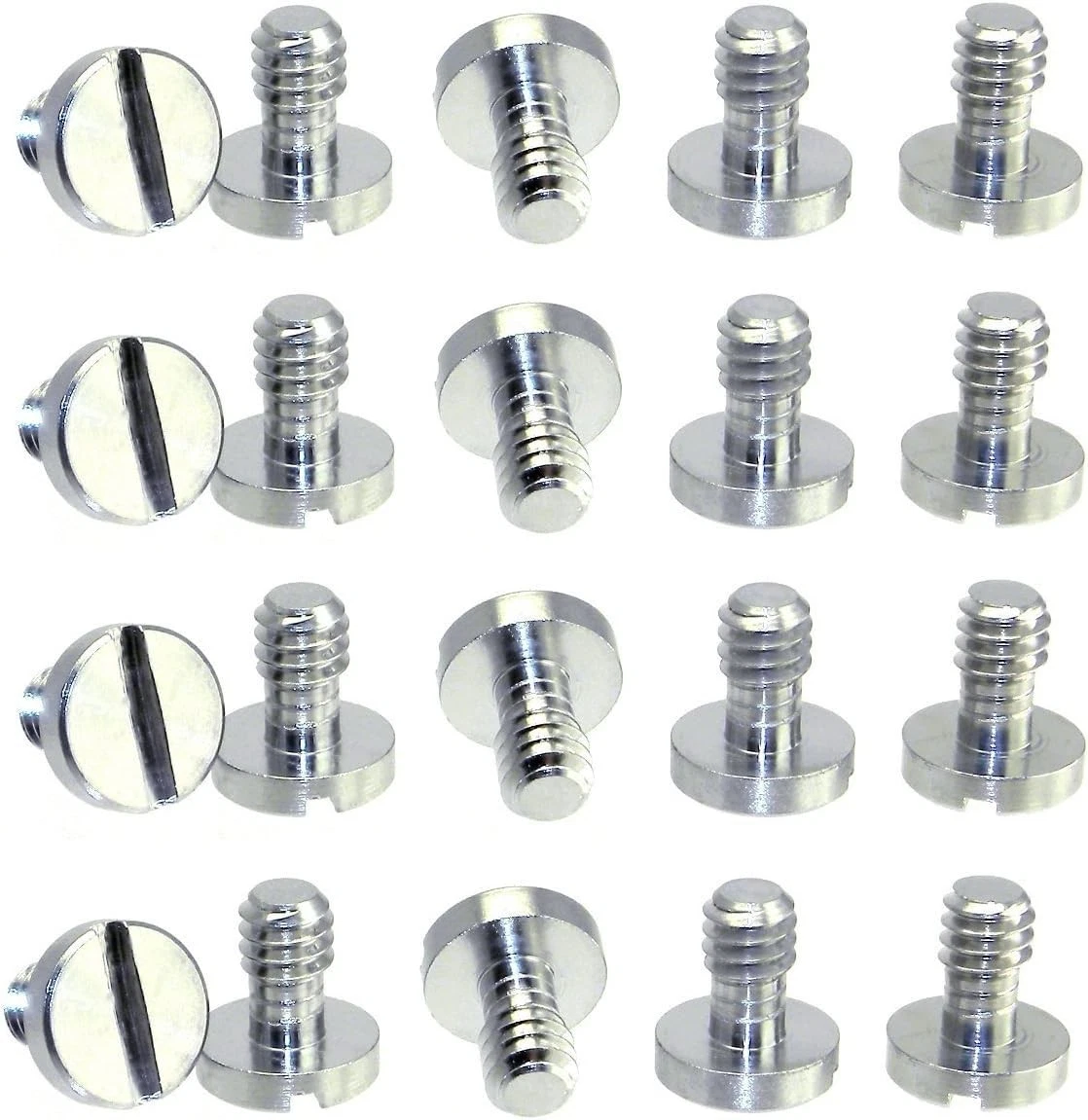 20 X 1/4" Stainless Steel Flat Head Screw For Camera/Tripod/Qr Plate ...