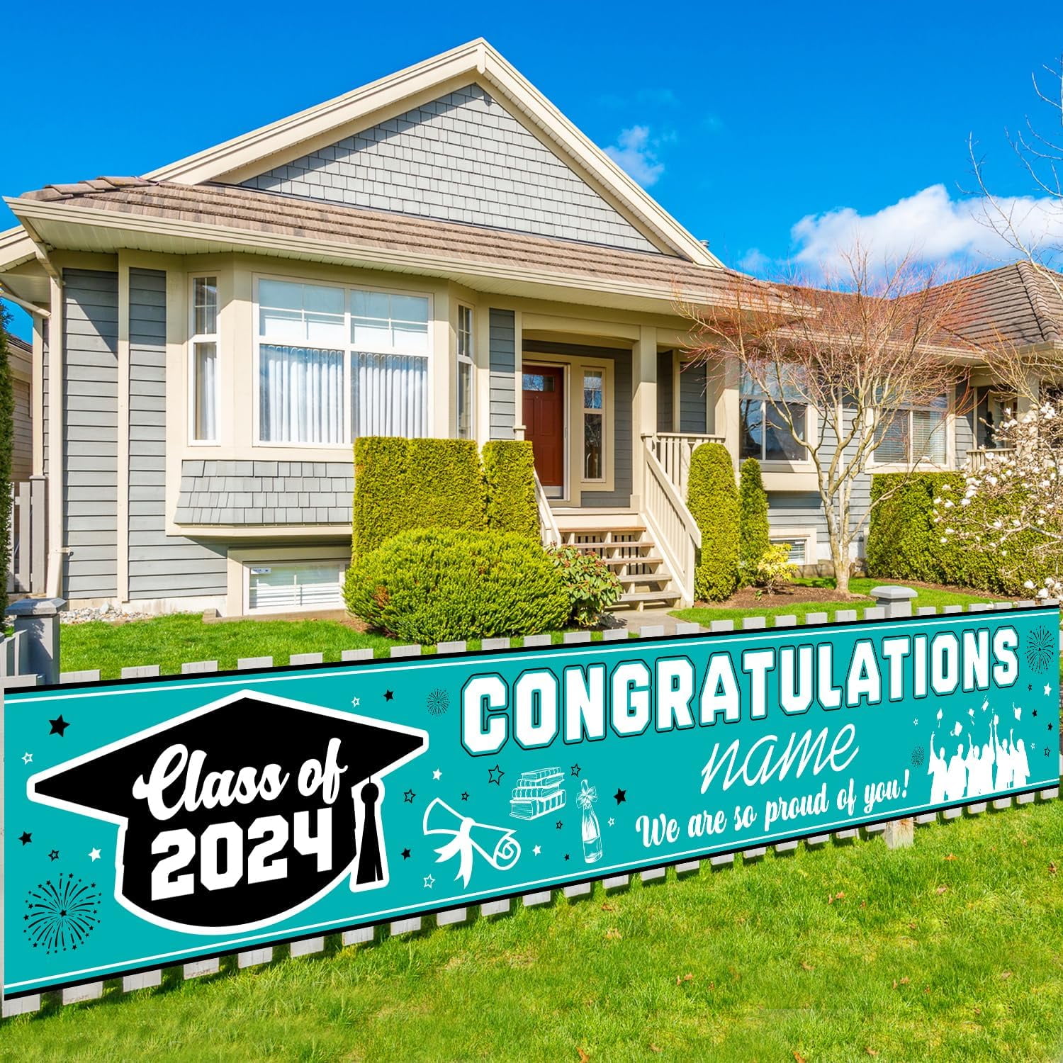 20 X 120 inch Graduation Banner 2024 Personalized,Personalized ...