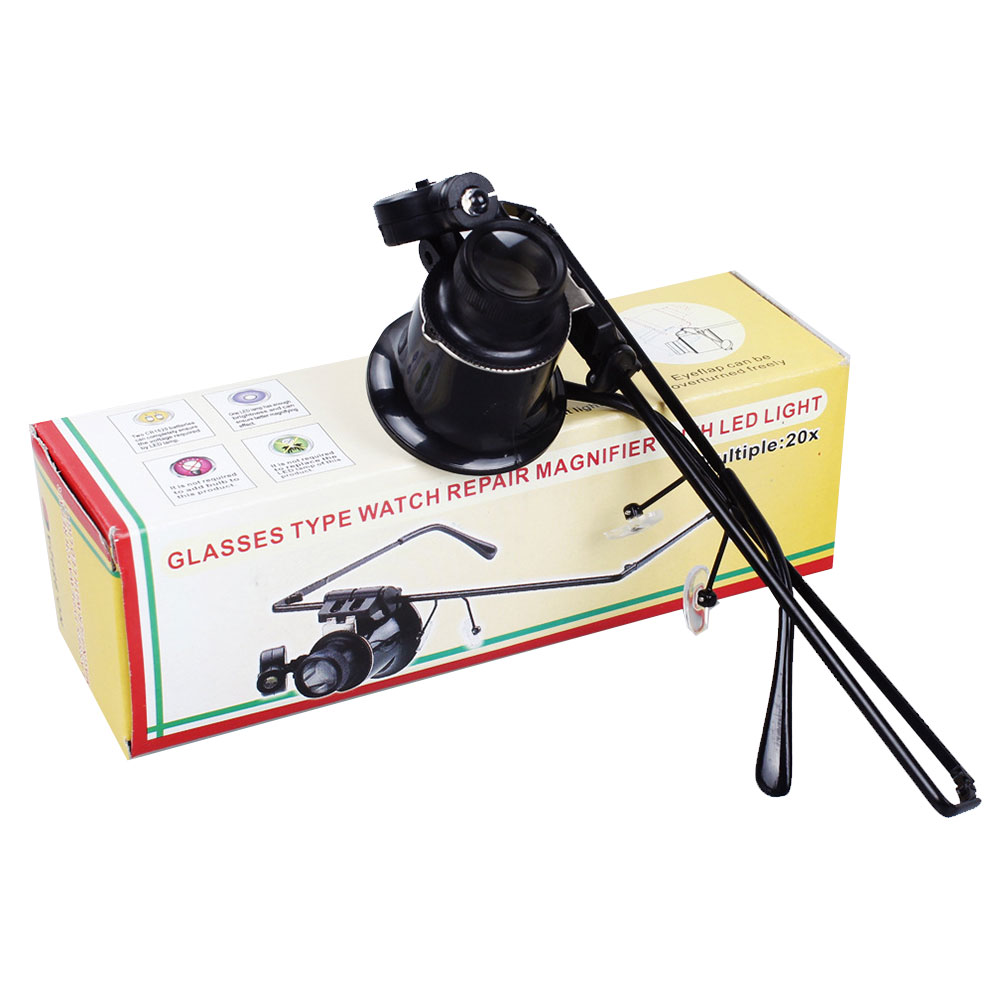 20 X Jeweler Watch Repair Magnifying Glasses Head-Mounted Magnifying ...