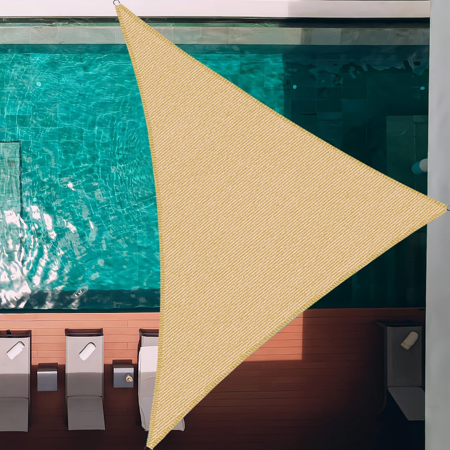 20' X 20' X 20' Sand Triangle Sun Shade Sail Sun Block Canopy Awning ...