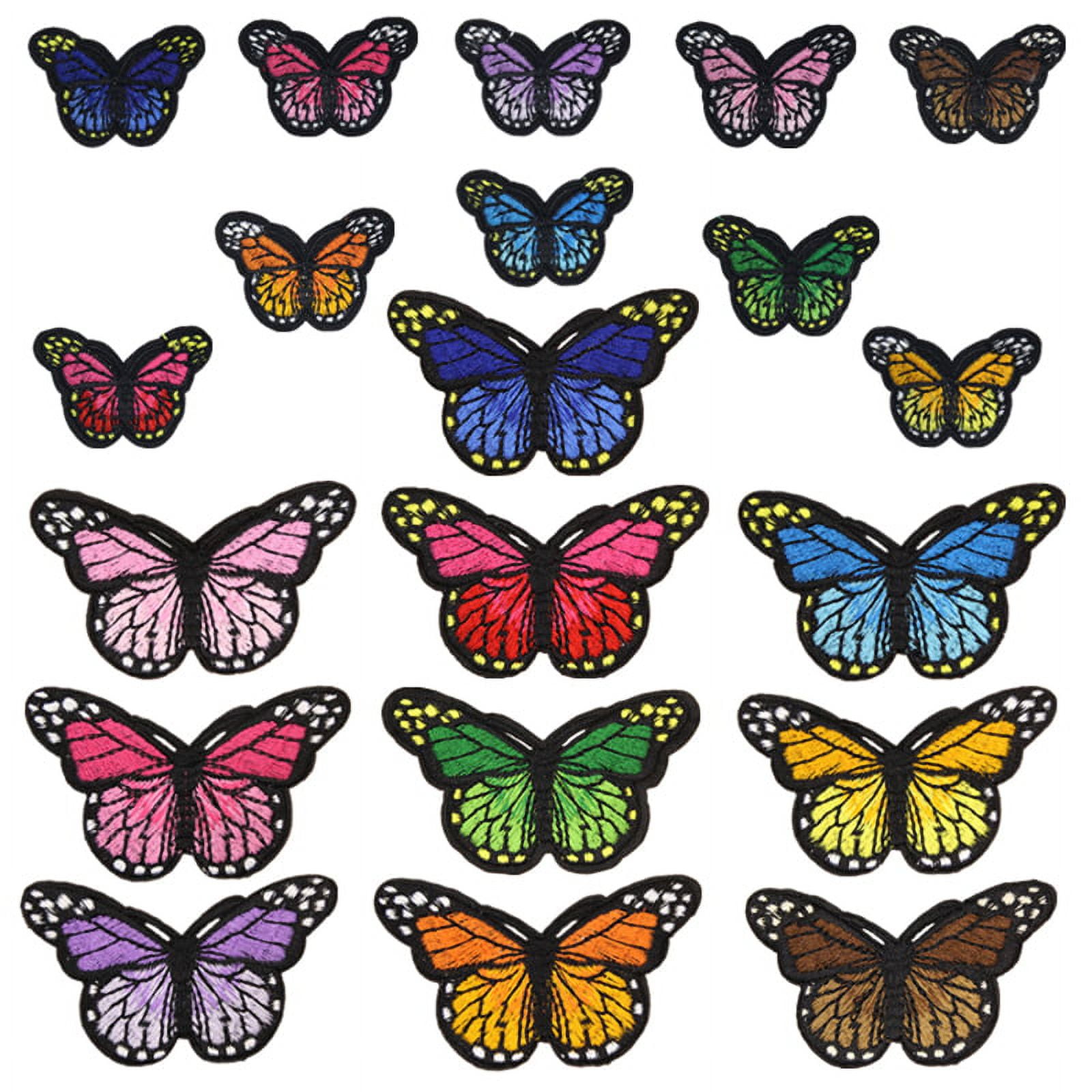 20 X butterfly ironing patches Embroidered sewing ironing Decal garment ...