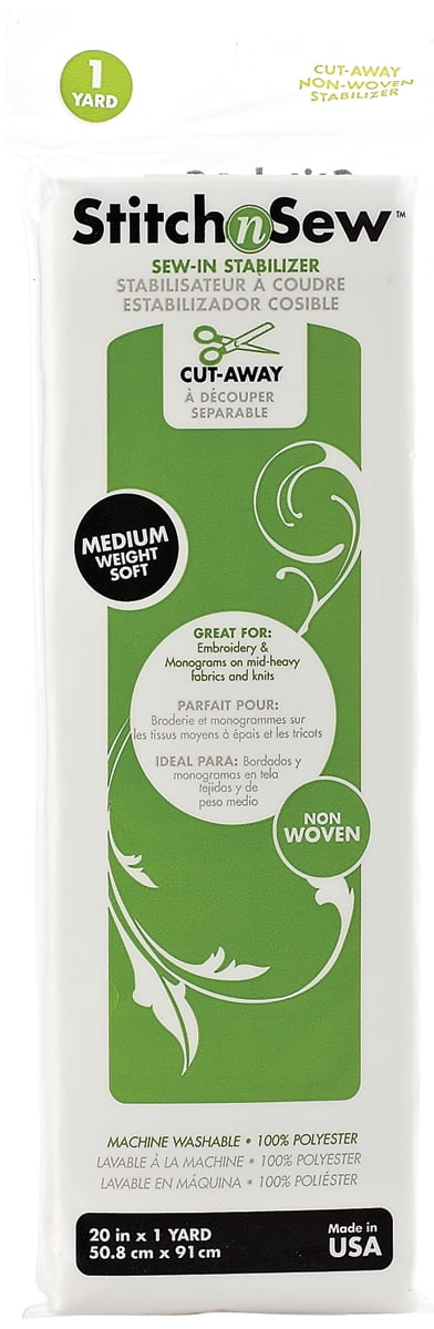 Stitchn Sew Cut-Away Stabilizer -Medium Weight Soft 20 Inch X 36 I ...