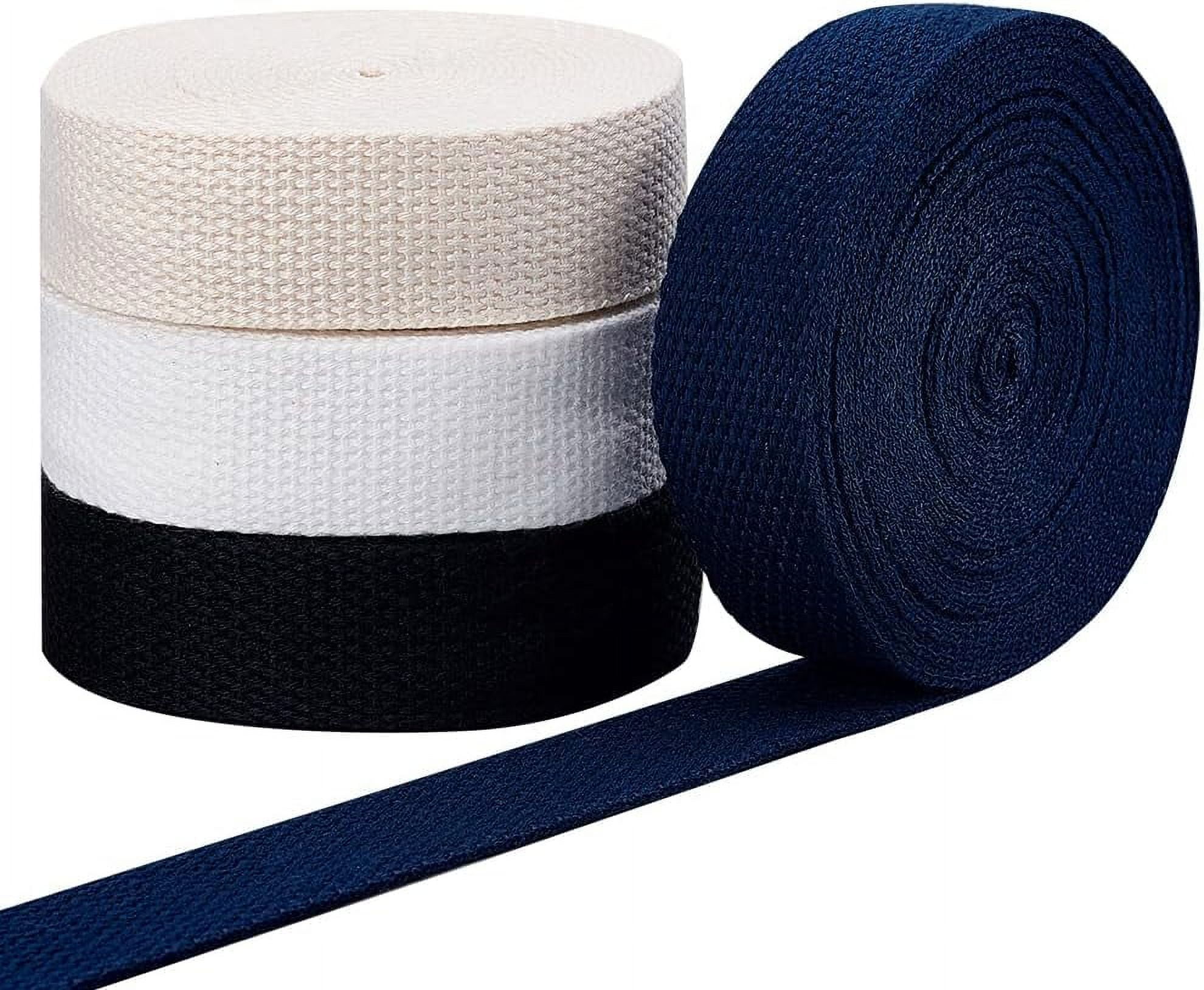 20 Yard Sewing Twill Ribbon 1" Heavy Cotton Webbing 4 Colors Natural ...