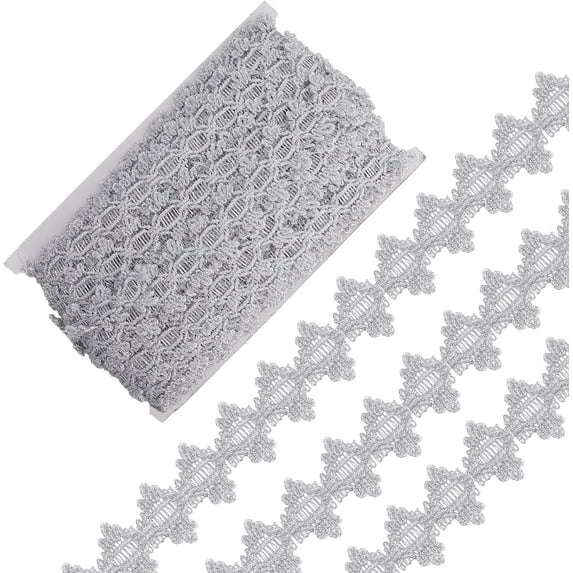 20Yards 1.34 Inch Silver Gimp Braid Trim Metallic Edge Trims ...
