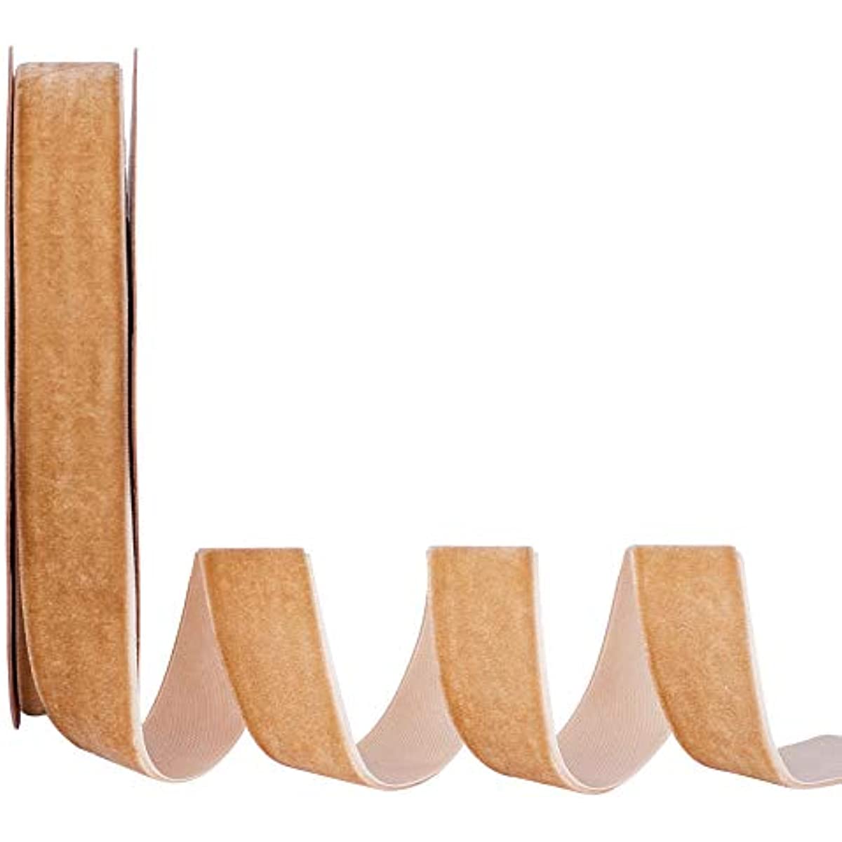 20 Yards 1 Inch Single Side Velvet Ribbon Satin Ribbon Roll for Wedding ...